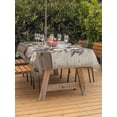 White Flowers Rectangle Outdoor Tablecloth with Umbrella Hole Daisy ...