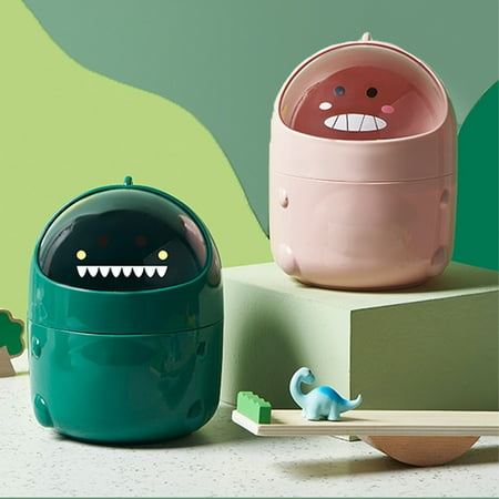 Desktop Trash Can 850ML Household Storage Waste Bin and cover; Bucket ...