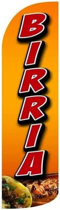 BIRRIA Wind Swooper Flag Feather Banner Sign 3X11.5 Ft Tall (Flag Only ...