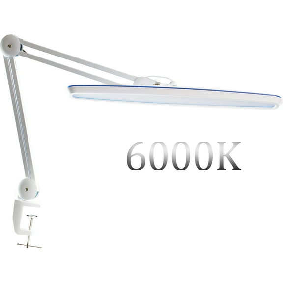 Neatfi XL LED Desk Lamp with Clamp, 2200 Lumens, 24W, 20-Inch Wide Head ...