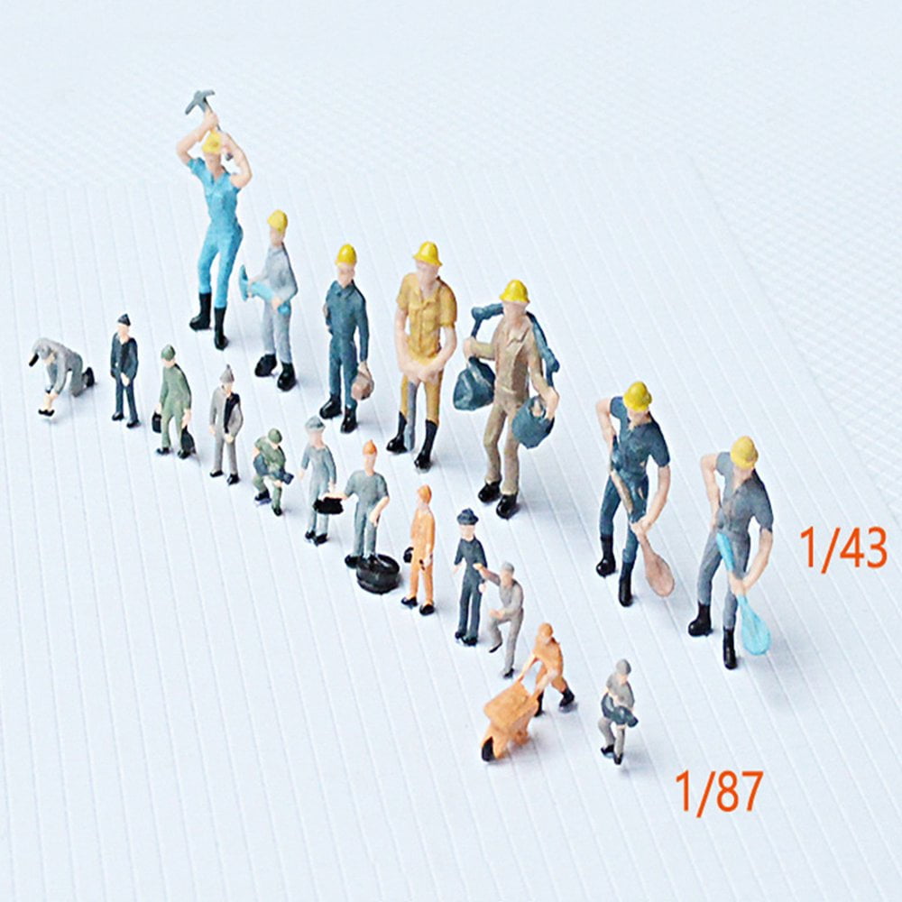 Click here for Generic 5pcs 1/43 1/87 Mini Construction Worker Fi... prices