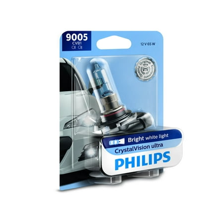 Philips 9005 CrystalVision Ultra Upgrade Bright White Headlight Bulb, 1 ...