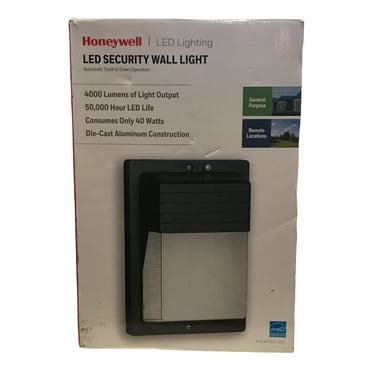 Honeywell Dusk to Dawn Outdoor LED Security Light, 4500 Lumen, Gray ...