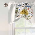 Australia Map Section Tie Up Valances Curtain, Cartoon Marine Life Cute ...