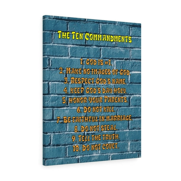 Scripture Walls 10 Commandments For School Brick Wall Christian Wall ...