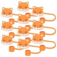 WRITWAA 10pcs Reusable Straw Toppers Silicone Decorate Drinking Cups ...