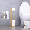 Gold Toilet Paper Holder Free Standing with Reserve Stainless Steel ...