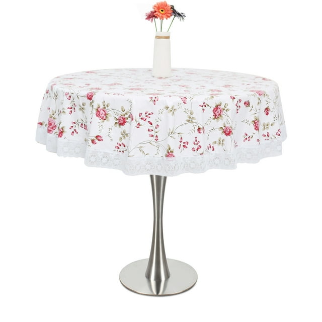 Walmart 60 Inch Round Waterproof PVC Vinyl Tablecloth, Spillproof and ...
