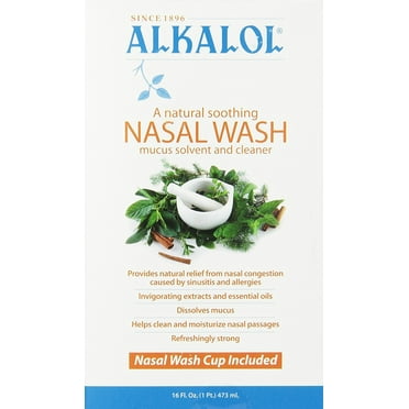 Alkalol Nasal Wash Kit - Mucus Solvent and Cleaner, 16 fl oz HSA/FSA ...