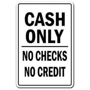 Cash Only Sign - Walmart.com