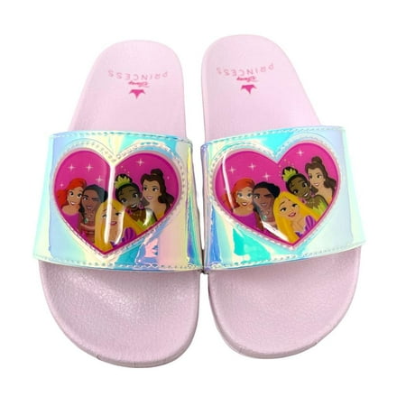 Disney Princess Girls Pink Sandal Slide - Arielle, Moana, Rapunzel ...