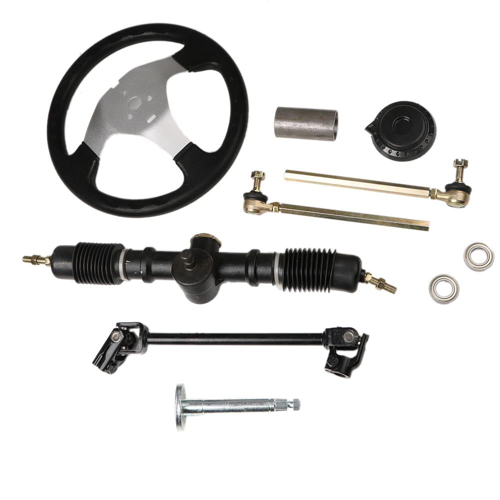 Buy Steering Wheel Assembly Set 150cc Go Kart Tie Rod Rack Adjustable ...