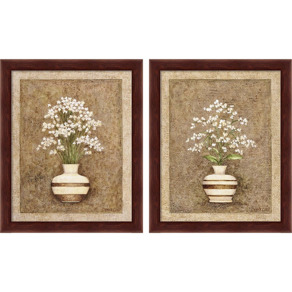 Great Art Now Vases B by Debra Lake, 2 Piece Framed Art Set Each 9.25"W ...