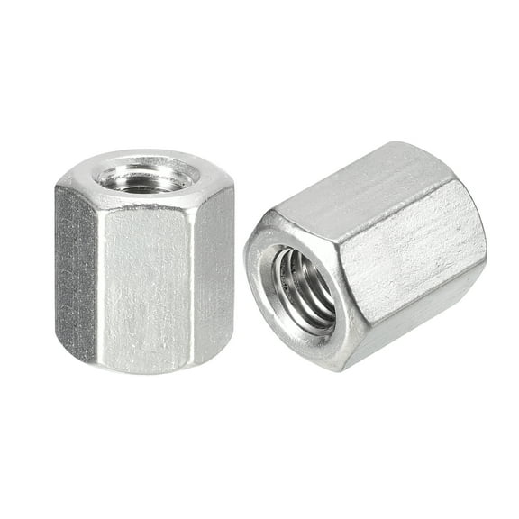 CERPXFF-M10 x 1.5-Pitch 50mm Length Coupling Nuts, 2pcs 304 Stainless ...