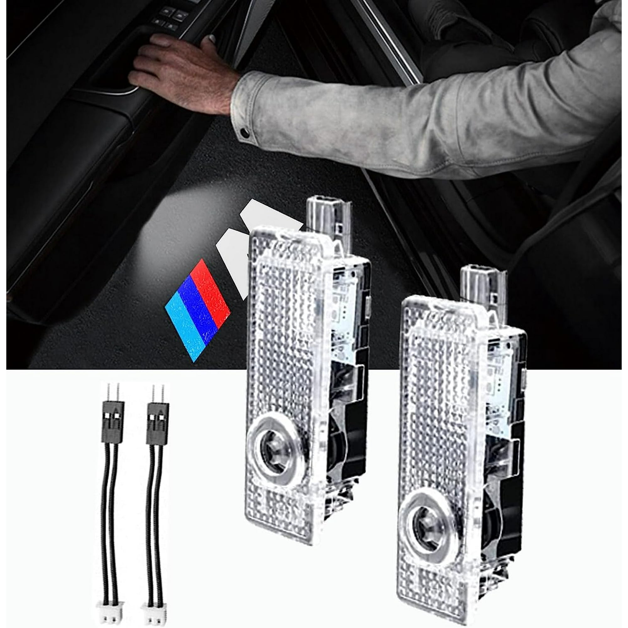 Compatible with BMW M Car Door Lights Logo Projector HD Welcome Lights Compatible for 1 2 3 4 5 6 7 M GT X1 X2 X3 X4 X5 X6 X7 Series 2pcs M
