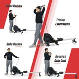 Gymax Folding Magnetic Rowing Machine W/Monitor Aluminum Rail 8 ...