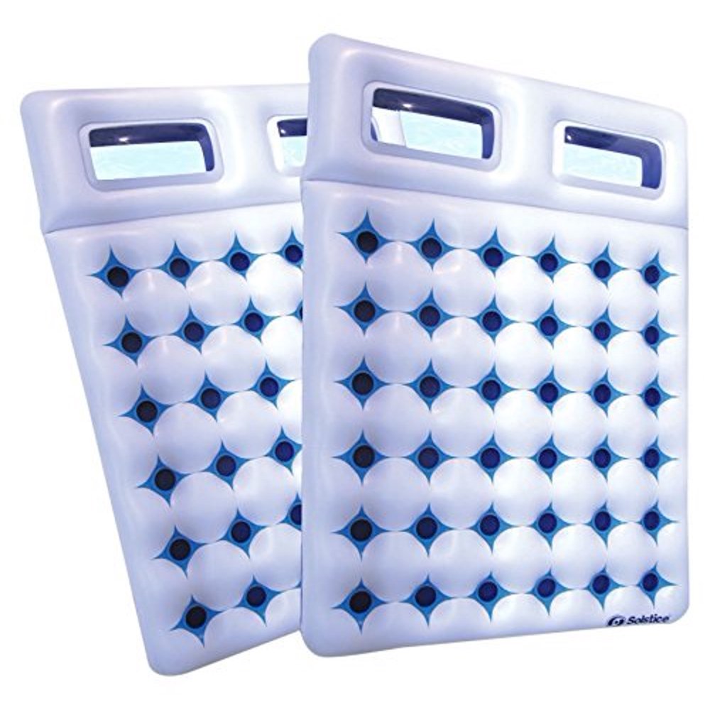 Solstice Vinyl Aqua Window Duo Mattress Pool Float, White - Walmart.com ...