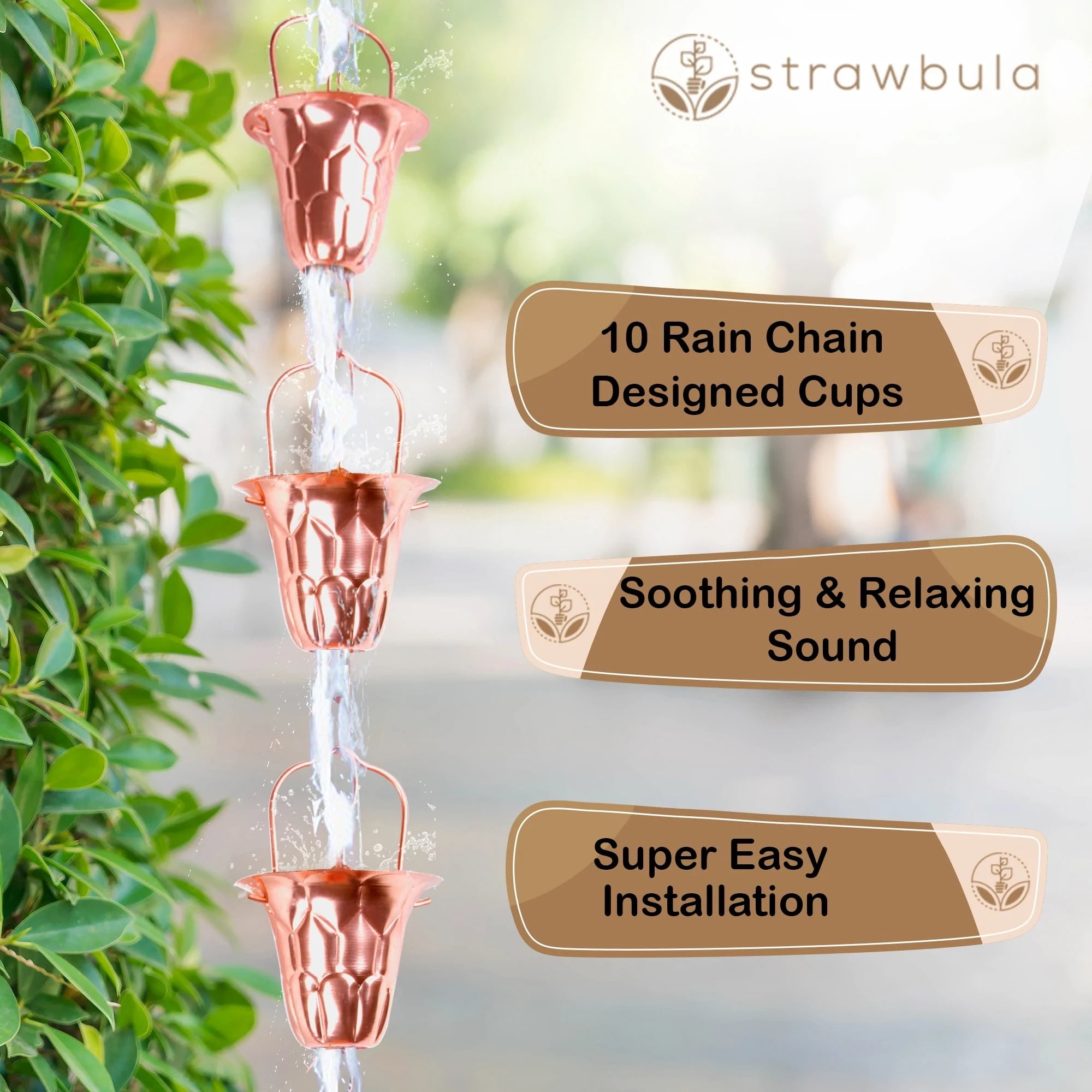 Buy Rain Chain Copper – Rain Chain for Downspouts - Rain Chains for ...