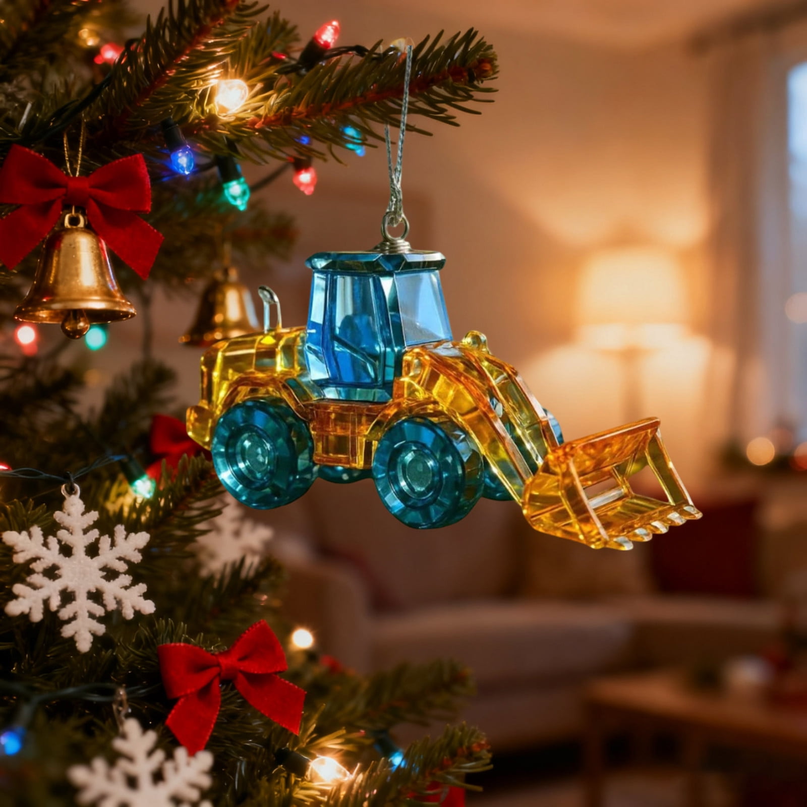 Colorful Crystal Excavator Christmas Ornament - Festive Tree Hanging ...