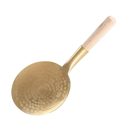 Household Tofu with Wooden Handle Brass Bean Curd Spoon Tofu 10cm ...