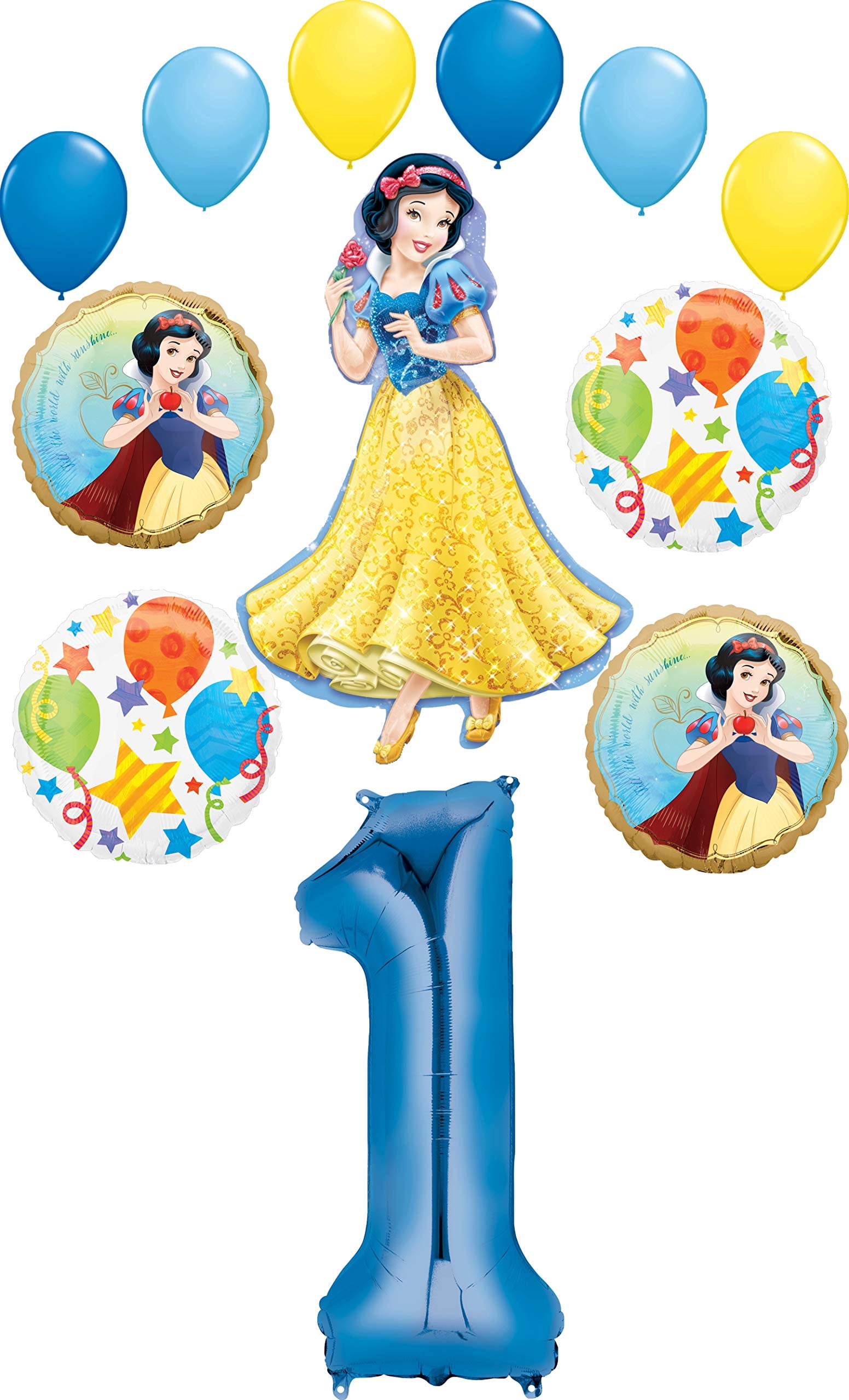 Snow White Party Supplies Princess 1st Birthday Balloon Bouquet ...