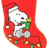 Officially-Licensed Peanuts Snoopy Applique Christmas Stocking, Red ...