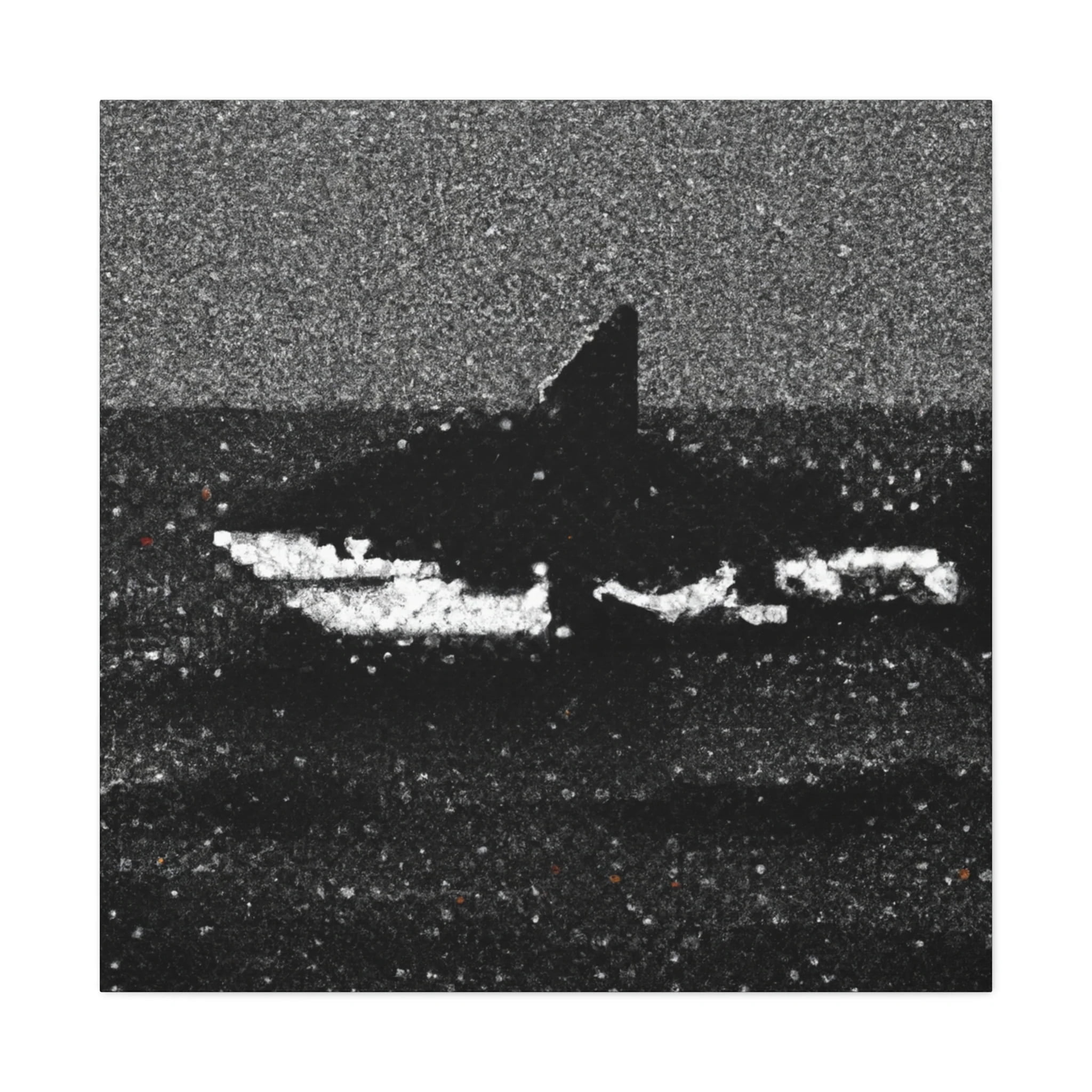 Shark in Pointillism. - Canvas - Walmart.com