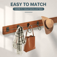Coat & Hat Racks – 4-Pack Western Cowboy Hat Wall Mount, Rustic Metal ...