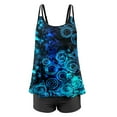 Womens Tummy Control Tank Bikini Set Swimsuits Two Piece Casual Cute
