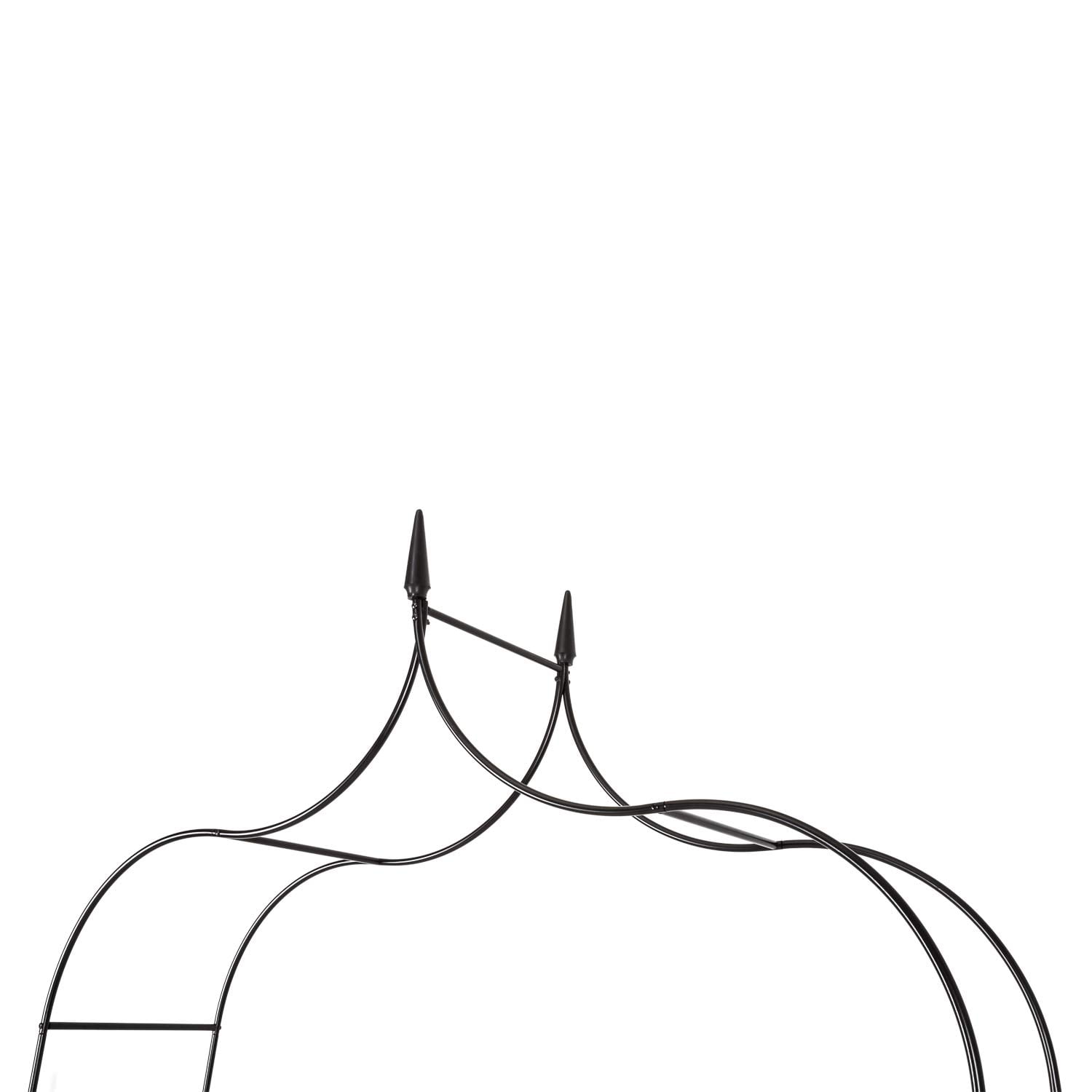 Buy Kinsuite Metal Arch Trellis Black Metal Arbor Garden Arbors and ...