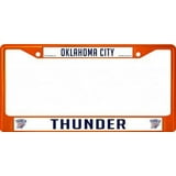 Oklahoma City Thunder Metal License Plate Frame - Orange - Walmart.com
