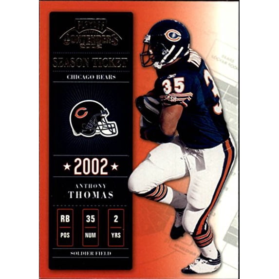2002 Playoff Contenders #65 Anthony Thomas NFL Football Trading Card ...