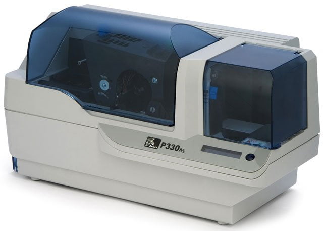 Restored Zebra P330m Monochrome ID Card Printer – P/N P330M-0000A-ID0 ...