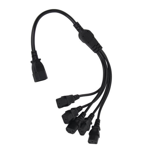 C14 To 5 X C13 Power Adapter Cord, Y Type Splitter Power Cord Plug And ...