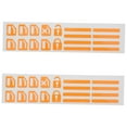 COMPUKAS 2Pcs Car Door Button Glow Stickers Orange Luminous Switch ...
