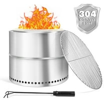 Solo Stove Yukon 2.0 with Stand, Smokeless Fire Pit | Portable Wood ...