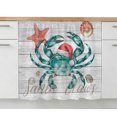 Cabinet Curtains 11"W x 13"L, Christmas Coastal Sink Skirt for Bathroom ...