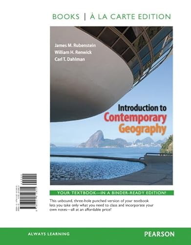 Pre-Owned Introduction to Contemporary Geography (Books a la Carte ...