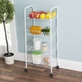 Home Basics 4 Tier Steel Kitchen Trolley, White - Walmart.com