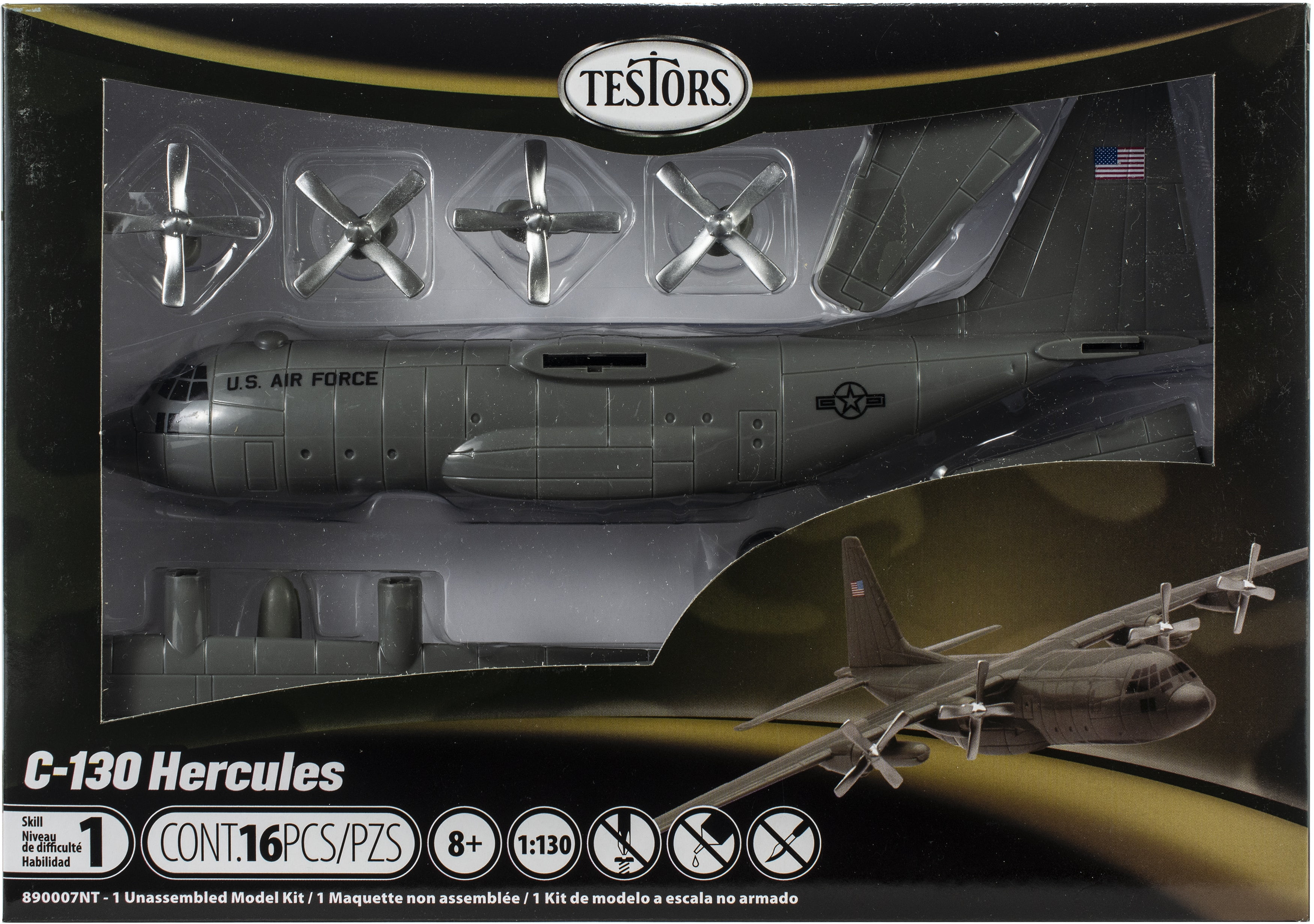 E-Z Build Lockheed C-130 Hercules USAF 1:30 Model Toy Air, 43% OFF