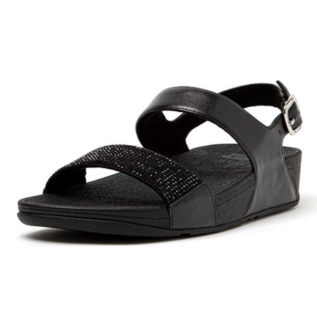FitFlop Women's Lulu Crystal Embellished Back-Strap Sandals, All Black -8 | Walmart Canada