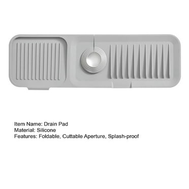 Yesbay Drain Pad Waterproof Cuttable Aperture Anti-slip Strip Splash ...