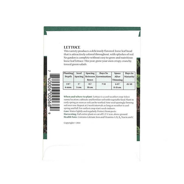 Leaf Lettuce Garden Seeds - Red Sails - 2.5 Gram Packet - Non-GMO ...