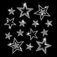 JCS Rhinestones Alphabet X-Small Glitter Letters, Clear Rhinestone Iron ...