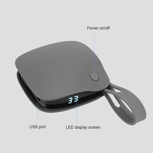 Hand Warmer, Mini Pocket Hand Warmer 2 Temperature Levels Portable USB ...