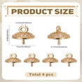 4Pcs Brass Micro Pave Clear Cubic Zirconia Peg Bails Cup Peg Bails For ...