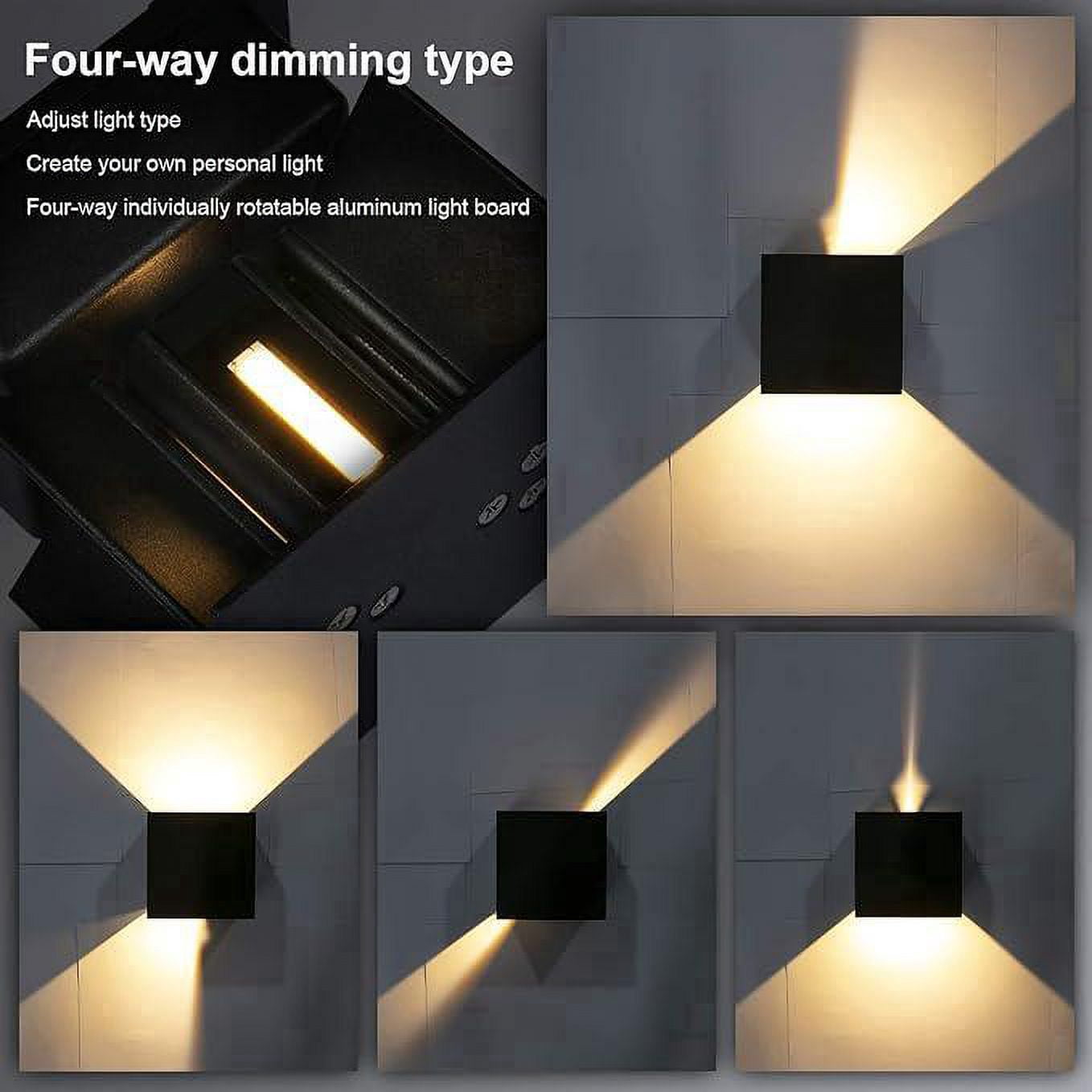 6 Pack LED Indoor/Outdoor Wall Light 10W LED Wall Light Adjustable Beam ...