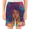 BZSMCE Adjustable Drawstring Casual Shorts With African American Woman ...