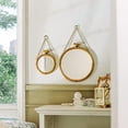 6.7 Inch Decorative Small Hanging Mirrors Vintage Round Metal Framed ...