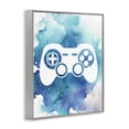 Blue Controller Splatter Gray Framed Giclee Art, design by Marcus Prime ...